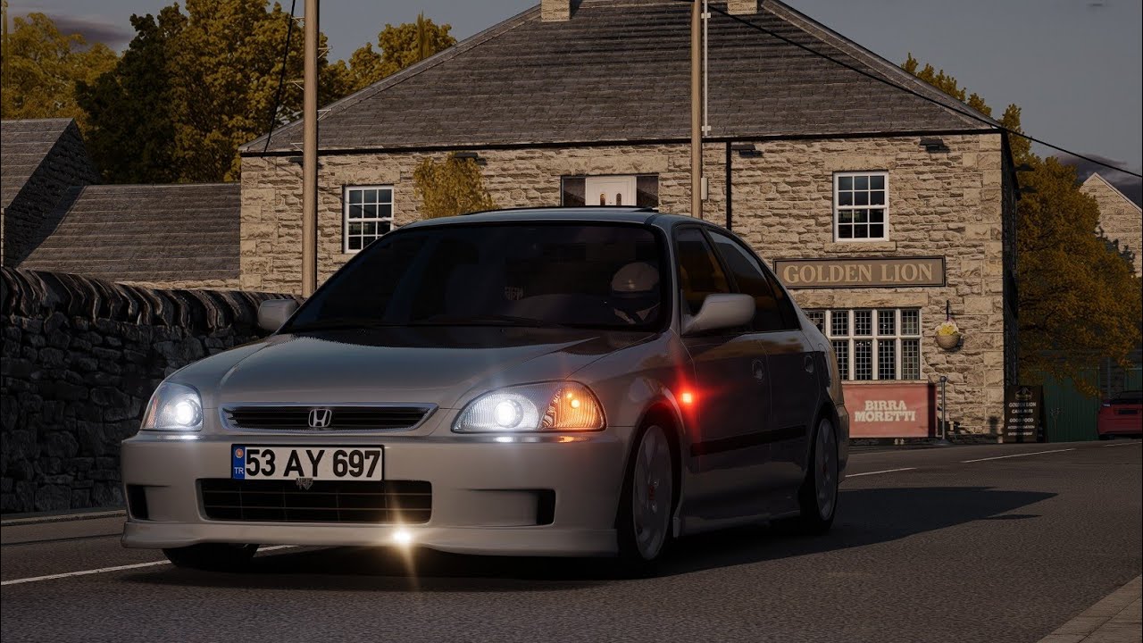 Assetto Corsa Honda Civic 1.6 DOHC Vtech driving in highforce map crazy ...