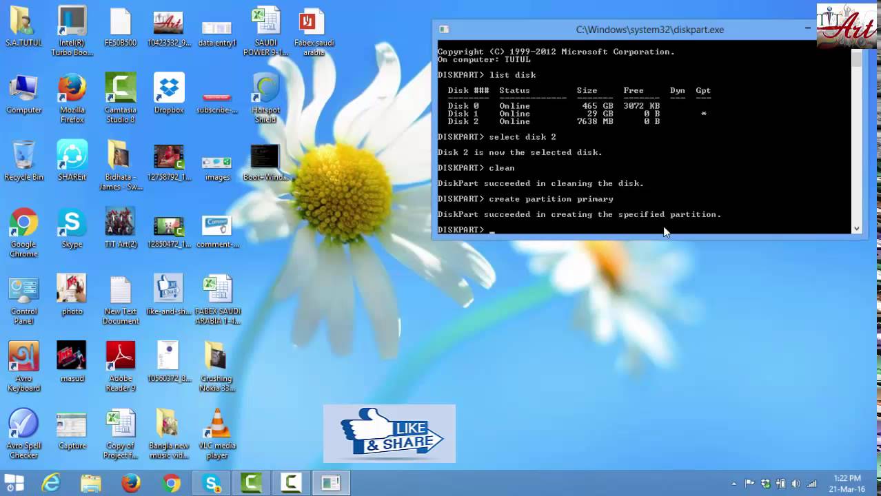 Make a Bootable USB flash drive using Command Prompt - YouTube