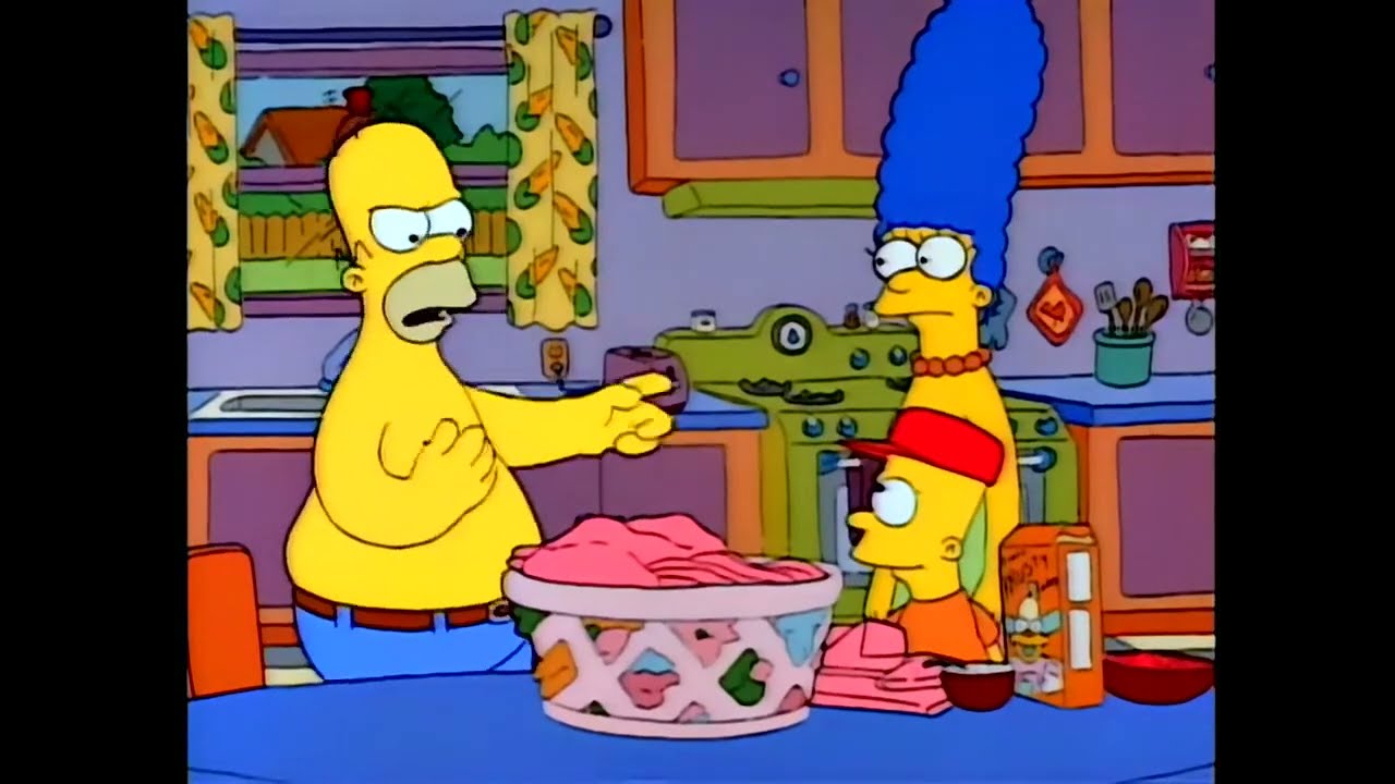 Simpson 03x01 Homer y Bart - La camisa rosa - YouTube