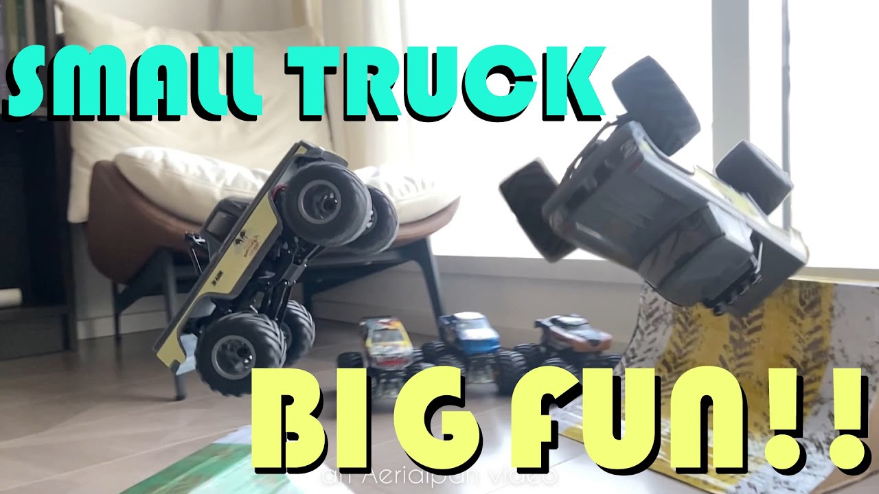 carisma MSA-1mt Monster truck Run in Monster Jam course! - YouTube