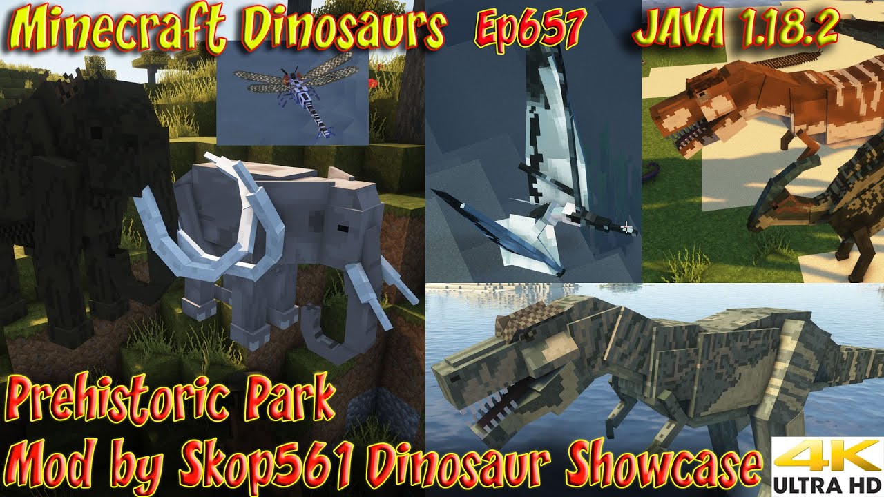 Prehistoric Park Mod Dinosaur Showcase by Skop561 JAVA 1.18.2 4K60FPS ...