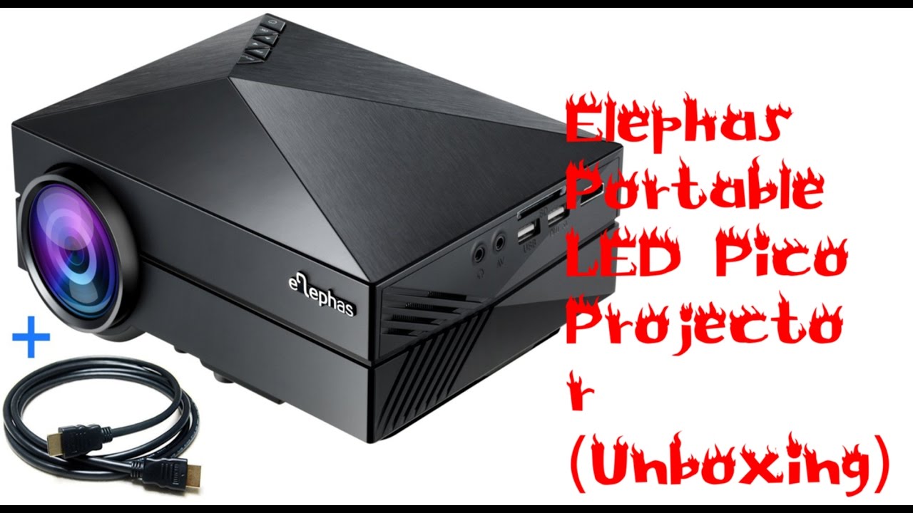 Elephas Portable LED Pico Projector (Unboxing) - YouTube