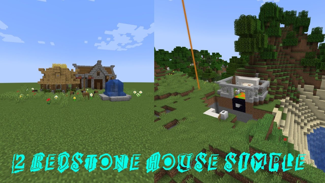 2 REDSTONE HOUSE MAP SIMPLE // SHOWCASE MAP MINECRAFT JAVA EDITION ...