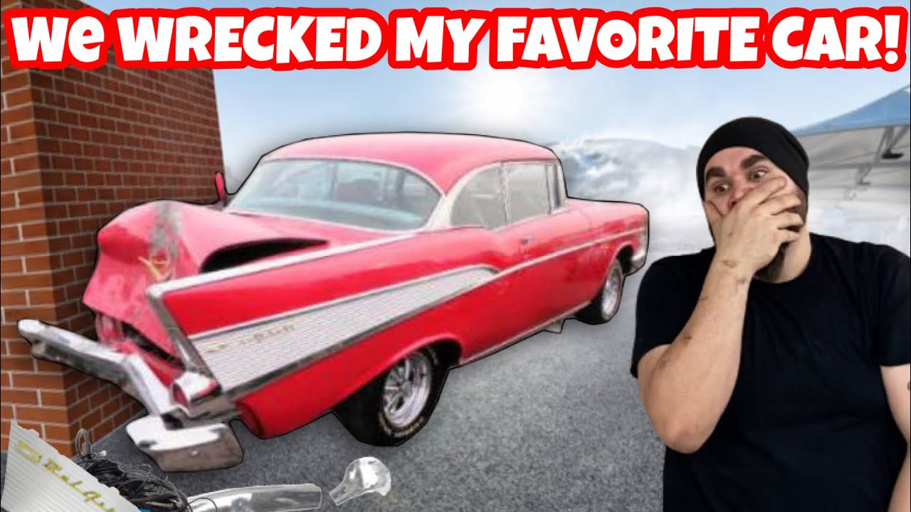 FIRST DRIVE GOES BAD! HOT RAT ROD KUSTOM 1957 CHEVY SMASHED NOT CHEAP ...