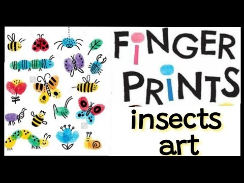 easy finger print art for kids|| finger print insects art||best finger ...