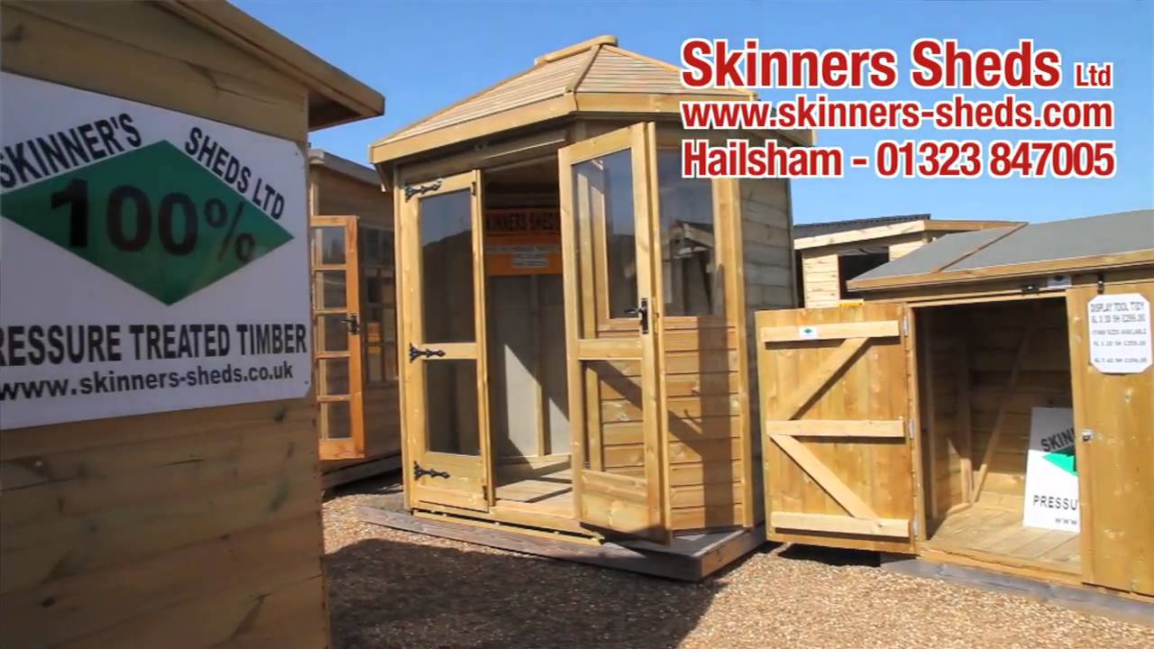 Skinners Sheds - Show site in Hailsham, East Sussex - YouTube