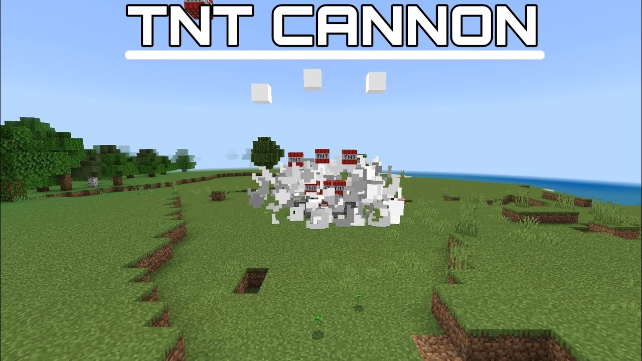 Rapid Fire TNT Cannon in Minecraft PE (Tutorial) - YouTube