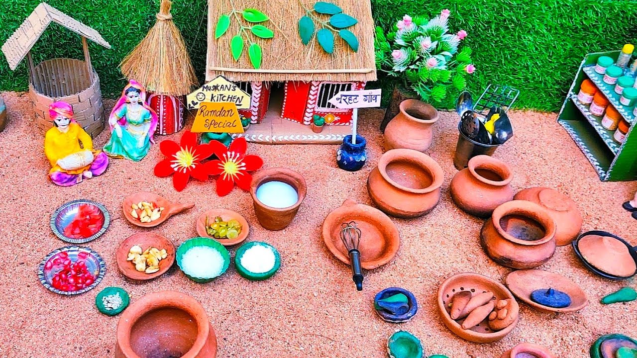 Miniature Custard Make Clay pot in Village Style 😲 | Ramzan recipe ...