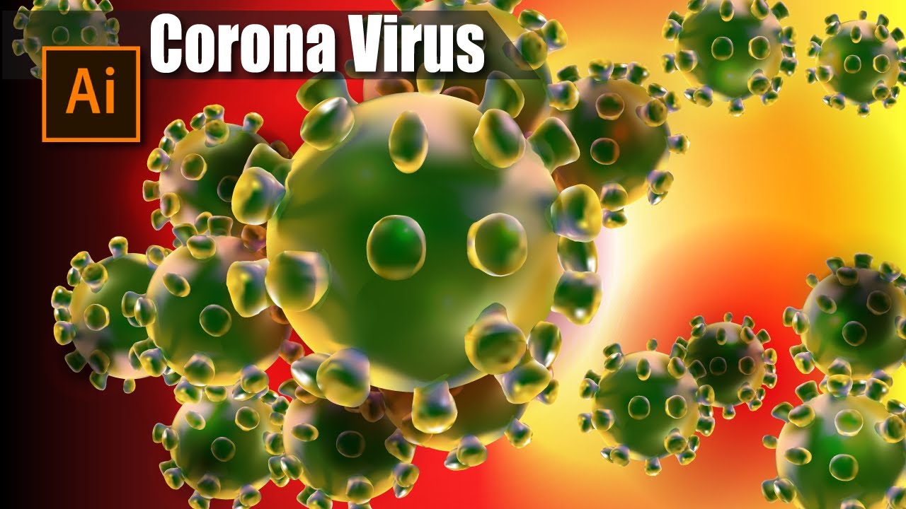 How to draw 3d virus shape step by step tutorial in illustrator cc ...