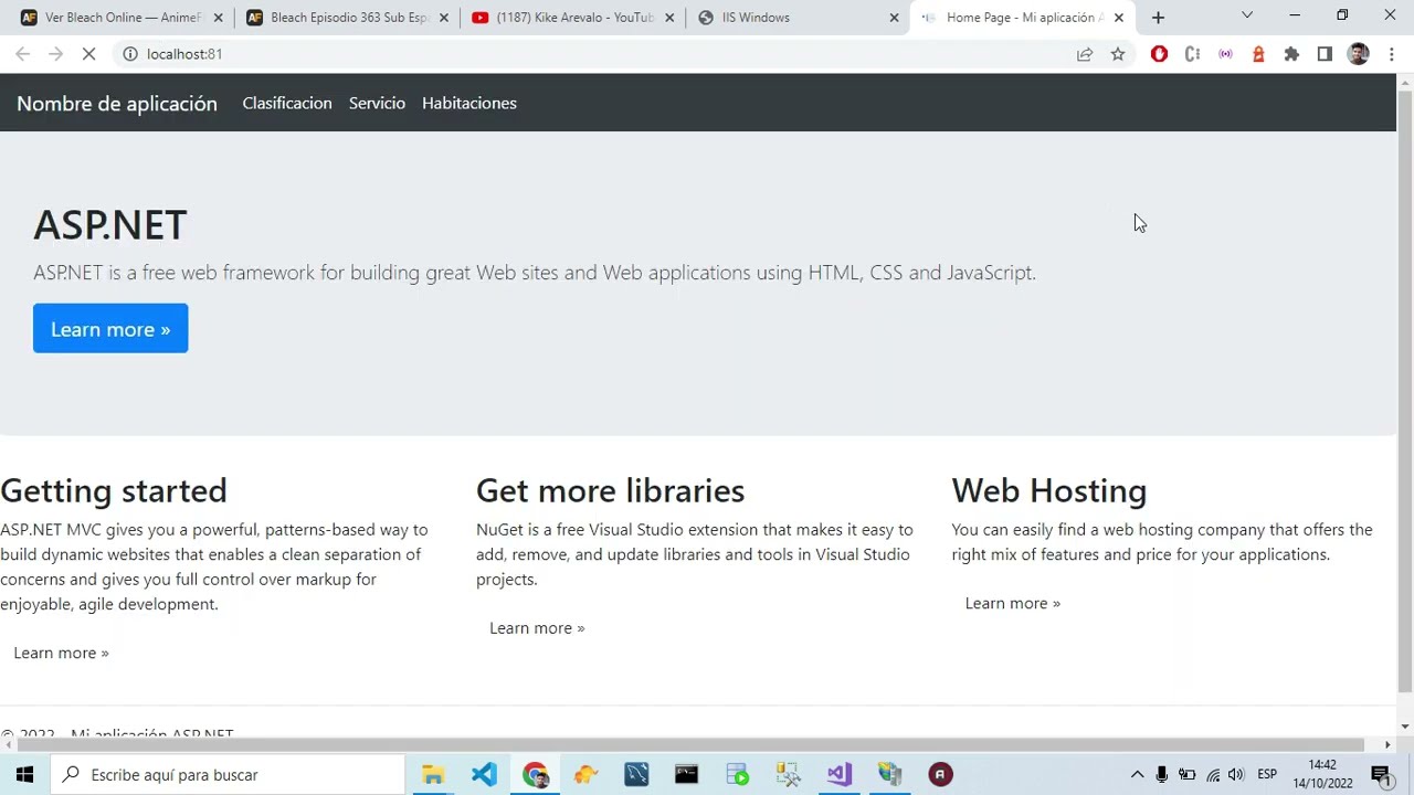 Publicar Proyecto Asp Net Mvc En Iis 6 Youtube