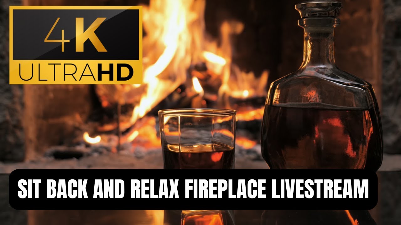 🔥 Sit Back and Relax Fireplace (24/7). Fireplace with Crackling Fire ...