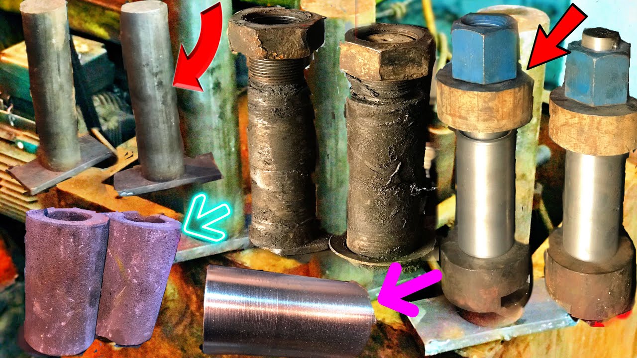 How to Make Leaf Spring Pin / Making Truck Trailer Spring Pin / Amazing ...