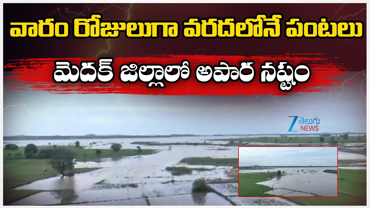 Paddy Fields Submerged Under Water Due To Heavy Rain | Medak | వరదలోనే ...