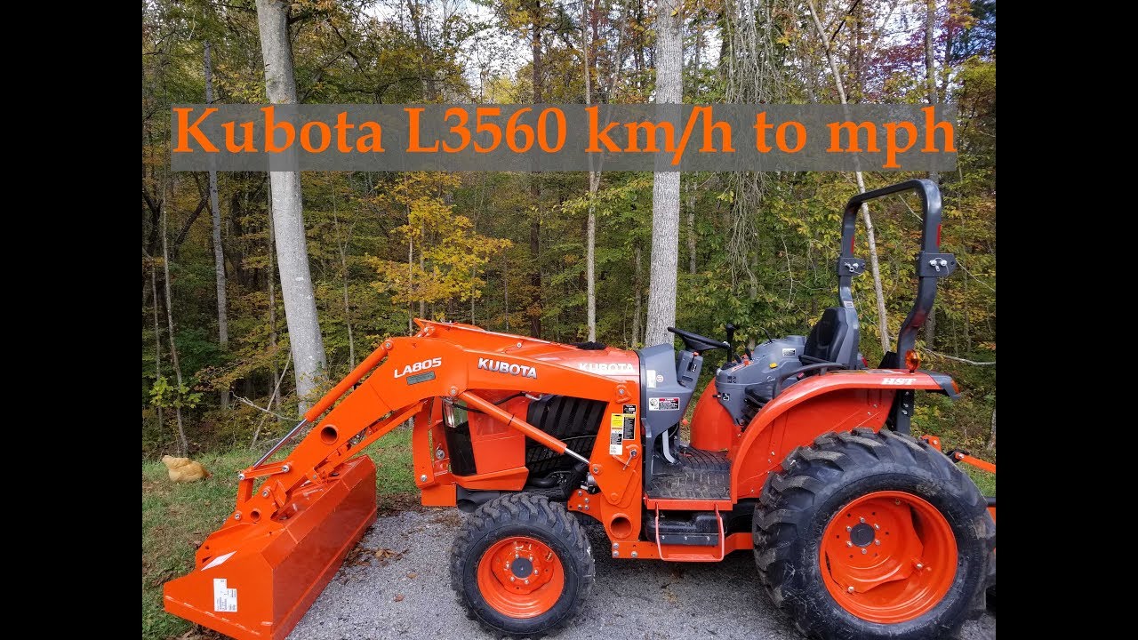 Kubota speed setting km/h to mph - YouTube