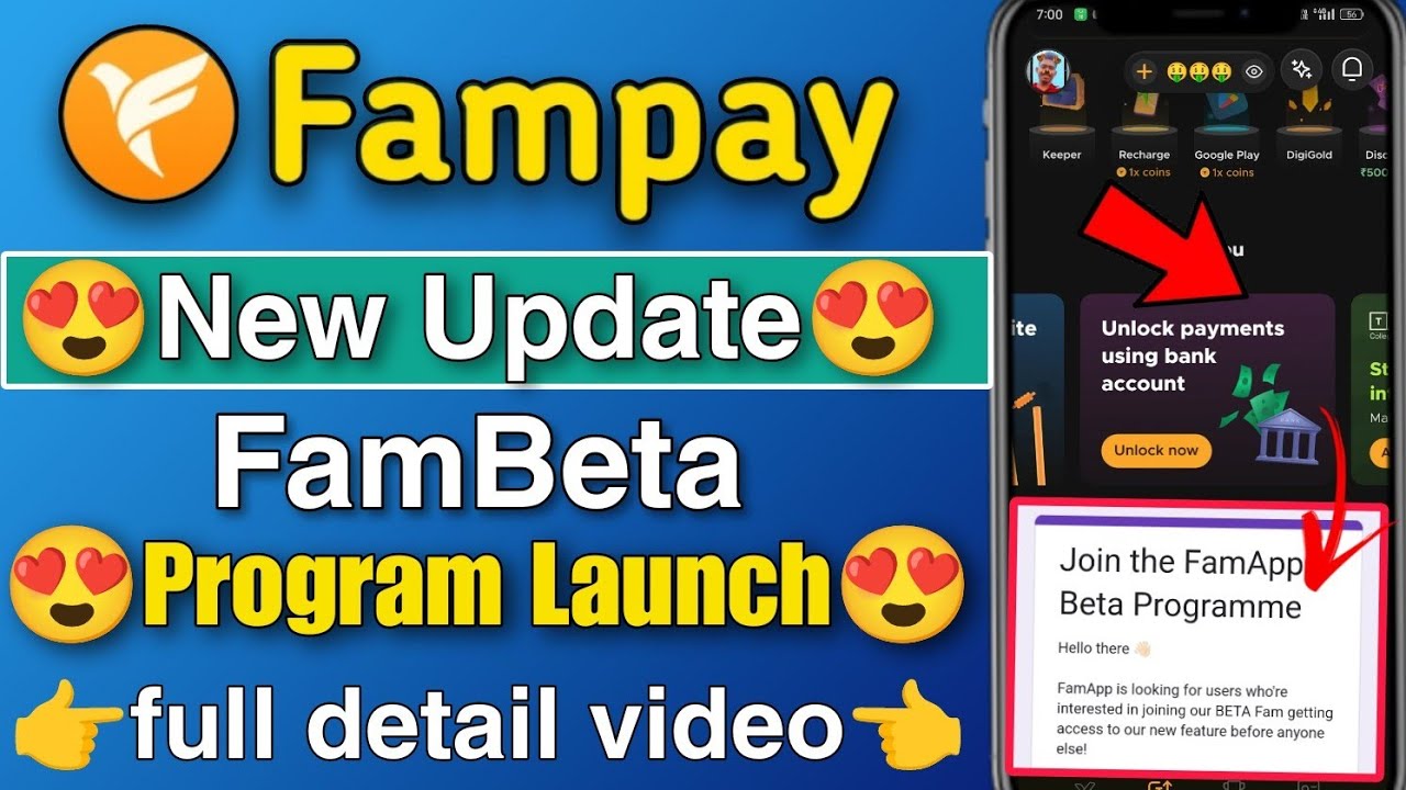 fampay new update | FamApp Beta Program Launched😍 Unlock Payments using ...