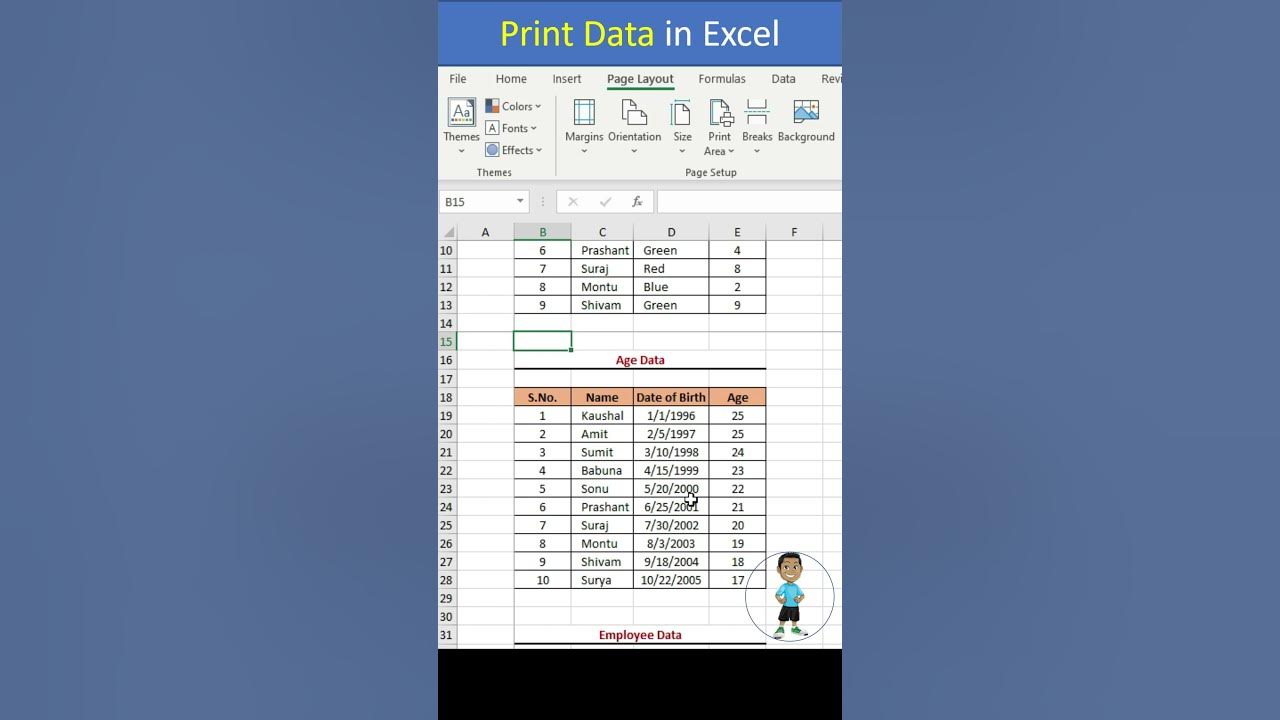 Excel Job Interview Questions Print Data In Excel Excel Exceltips