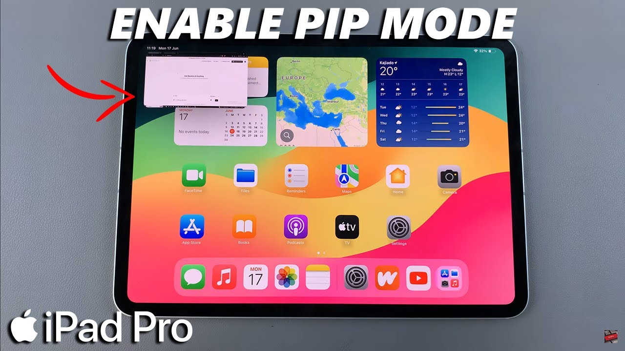 How To Enable Picture In Picture Mode (PIP) On M4 iPad Pro - YouTube