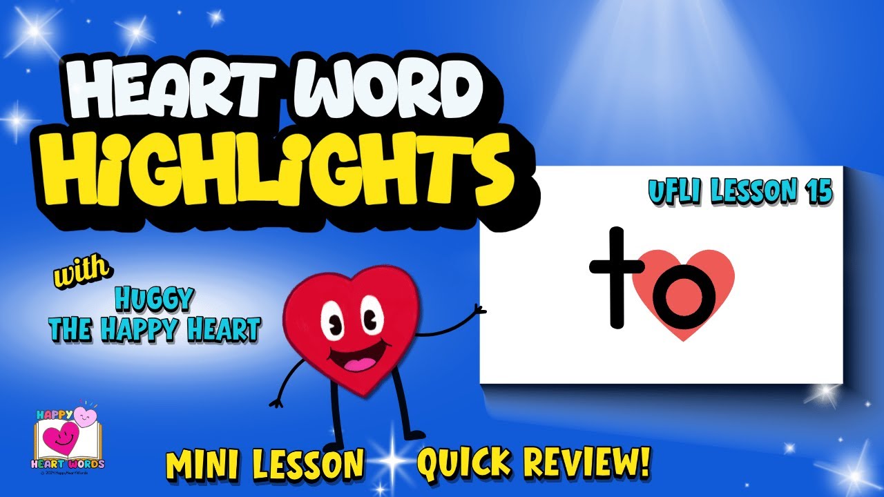 3-Minute Lesson for Sight Word TO | UFLI Lesson 15 Irregular Heart Word ...