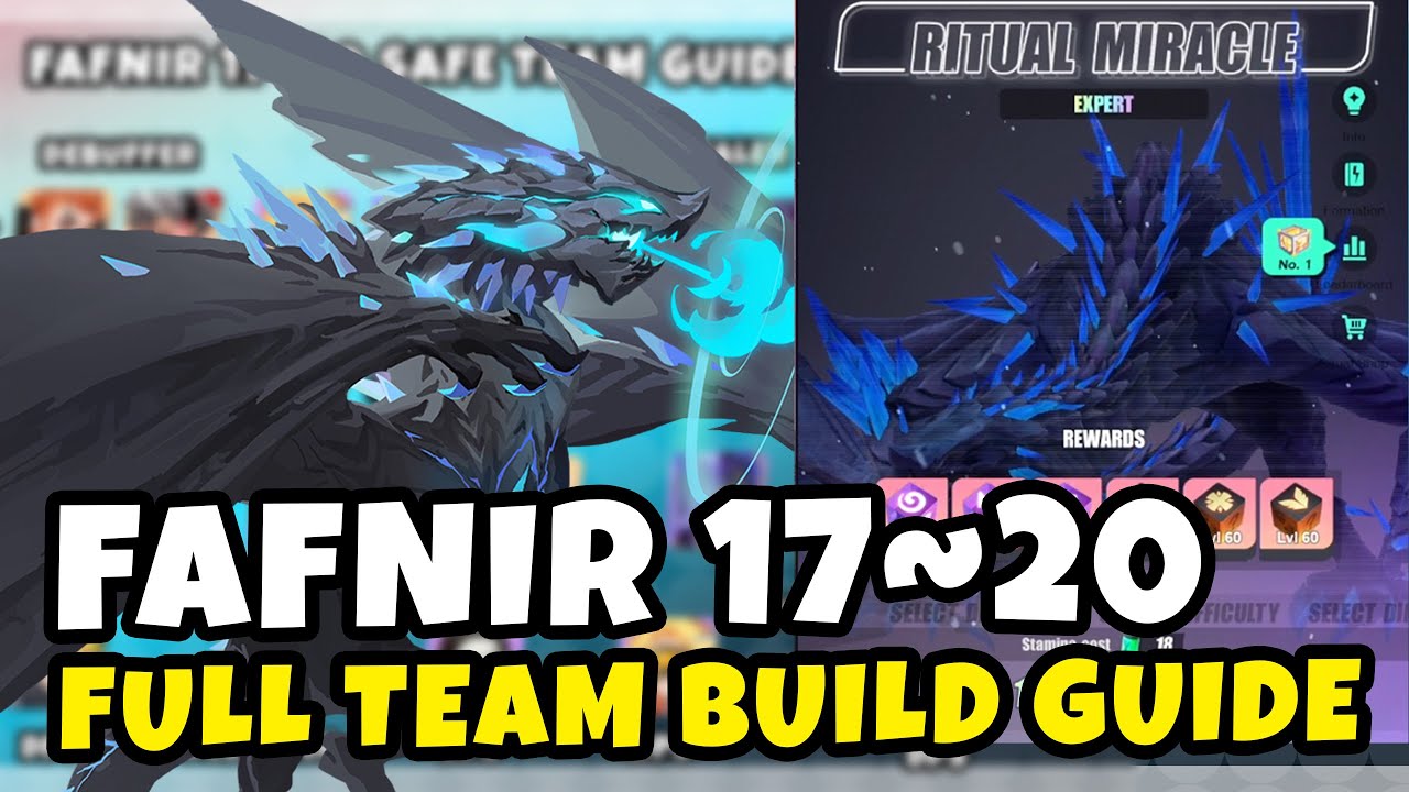 FAFNIR 17~20 EXPERT MODE FULL TEAM BUILDING GUIDE | RITUAL MIRACLE ...