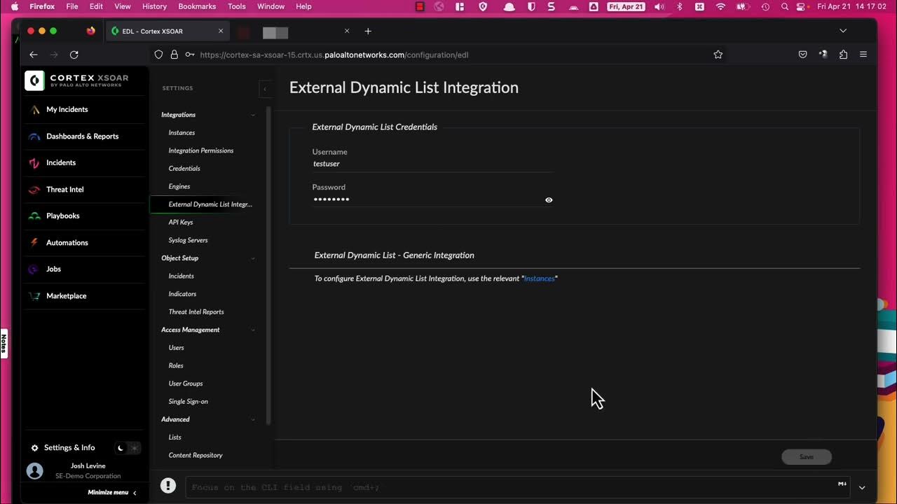 Configuring Extenal Dynamic Lists in Cortex XSOAR 8 EDLs - YouTube