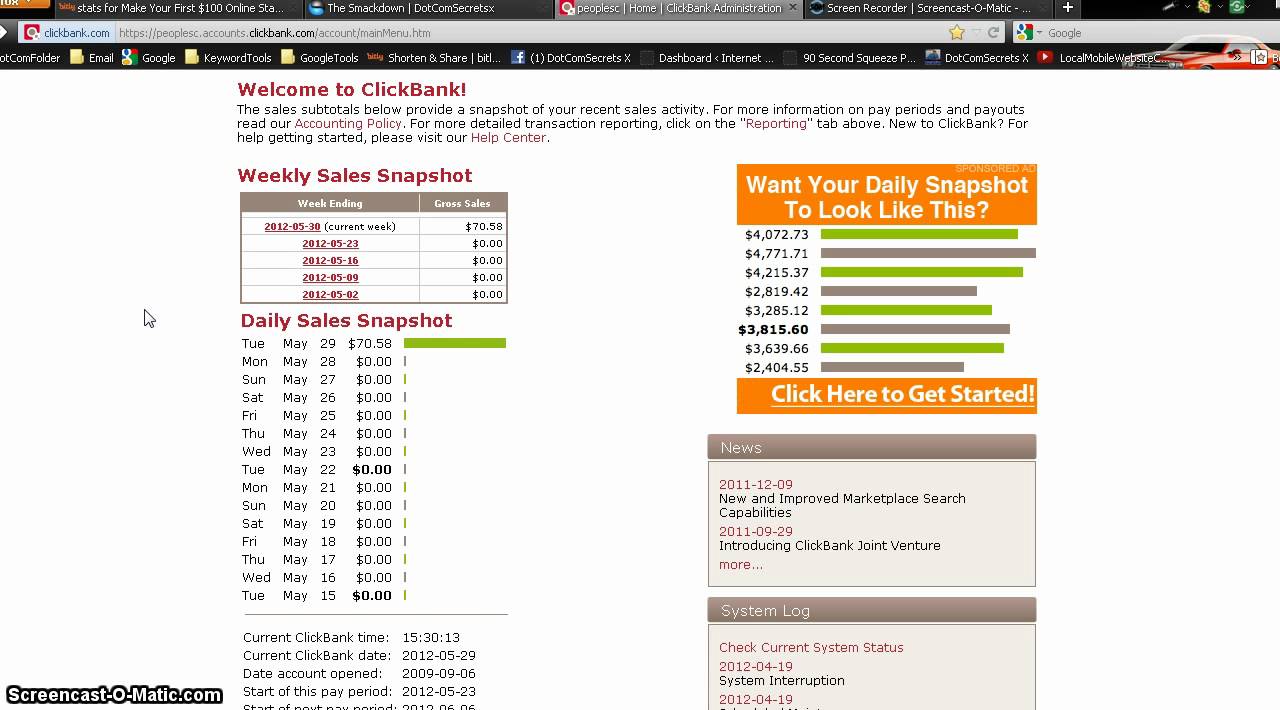 dot com secrets x - my results day 21 FIRST Clickbank Sale! - YouTube