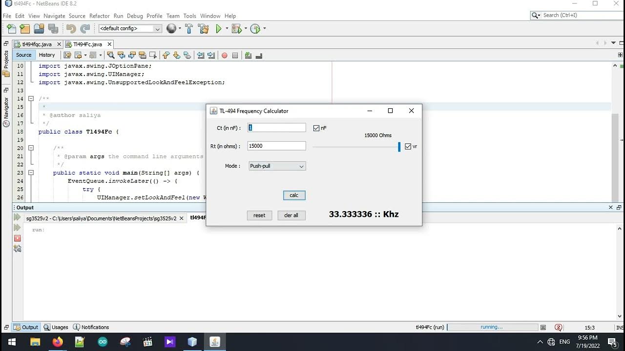 tl494 frequency calculator. - YouTube