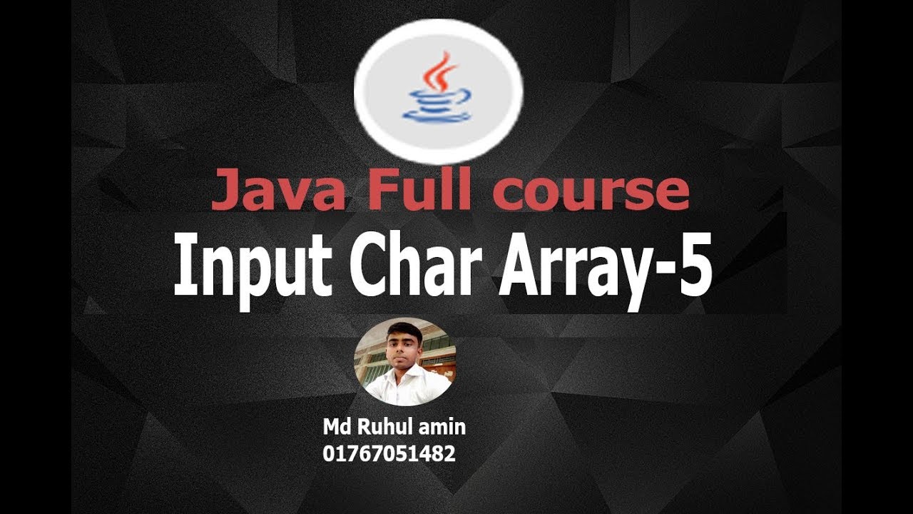 input char array part 5 - YouTube