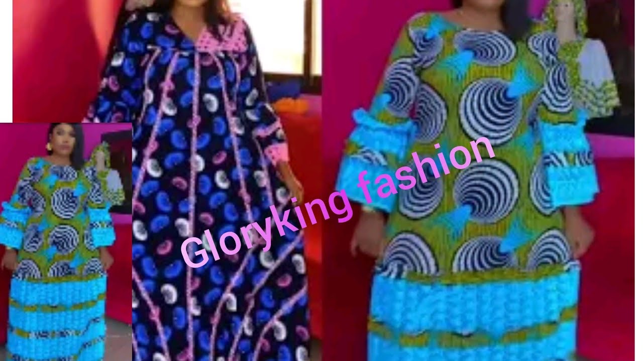 ÉLÉGANTES ROBES LONGUES CLASSIQUES AVEC ANKARA ET PAGNE - YouTube