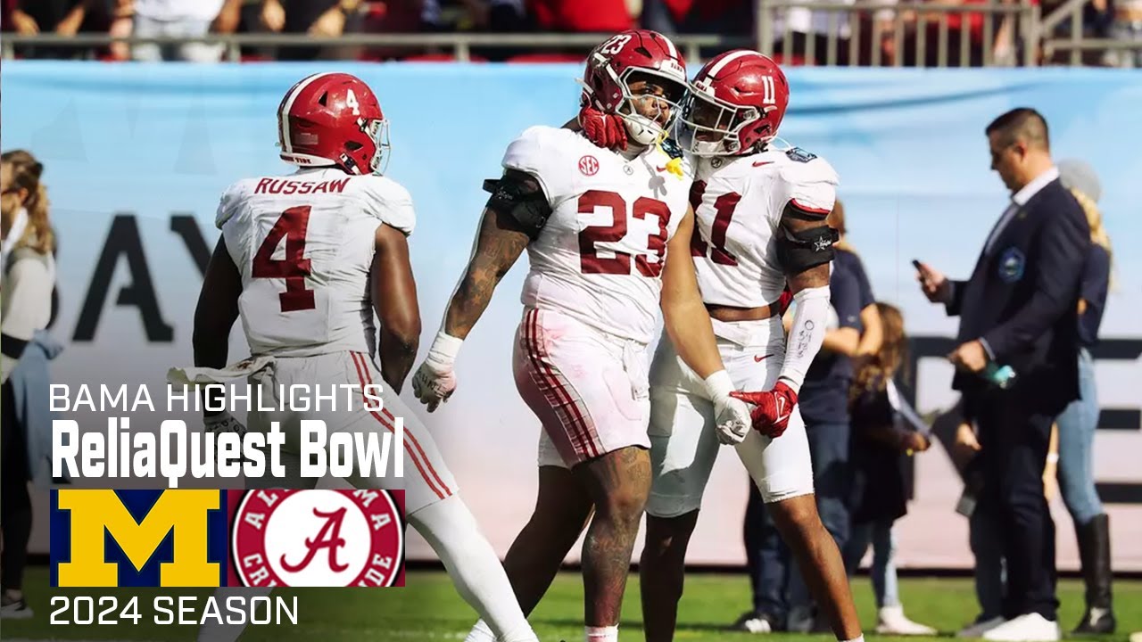 Alabama’s Highlights vs. Michigan | 2024 ReliaQuest Bowl | HD - YouTube