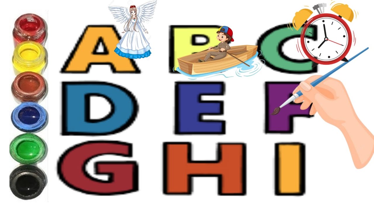 A to Z Kids learn, ABCD, A for Angel B for boat, Alphabet, kids rhymes ...