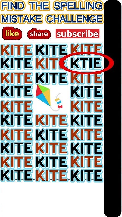 #shorts Find the spelling mistake challenge 11 - YouTube