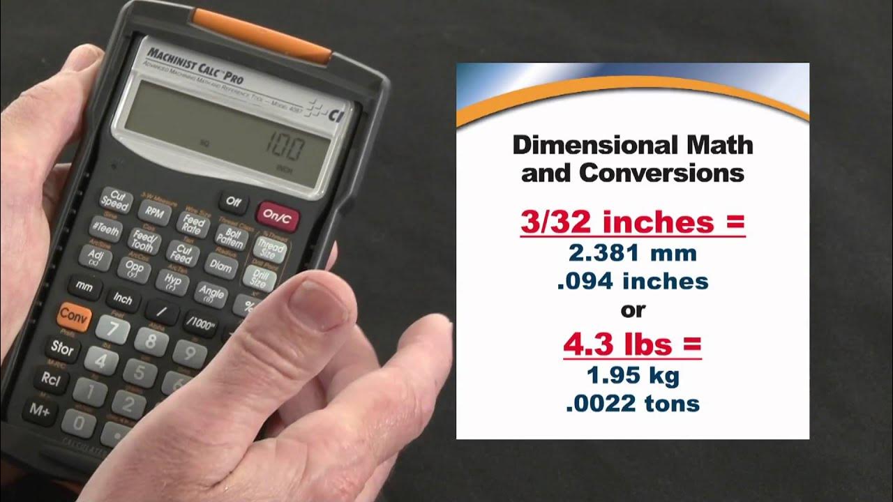Machinist Calc Pro Dimensional Math and Conversions How To - YouTube