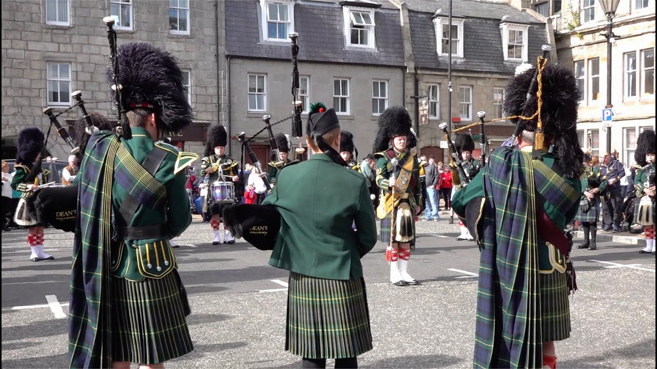 Loch Rannoch slow air set and Cockney Jocks march by Huntly Pipe Band ...