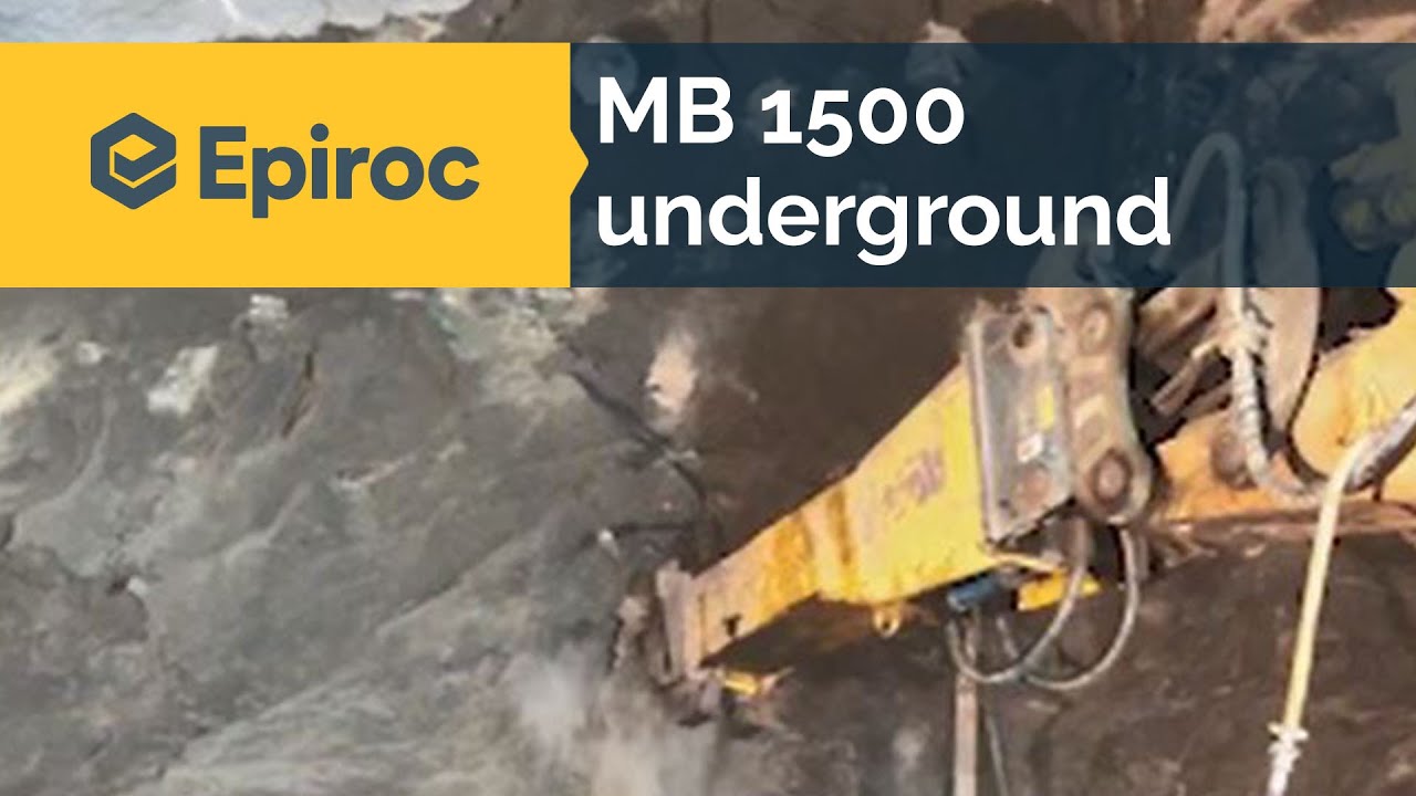 Hydraulic breaker MB 1500 underground - YouTube
