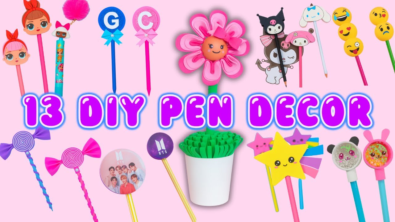 Super Cute Pencil Toppers ️ You Can Make at Home – Easy DIY Crafts ...