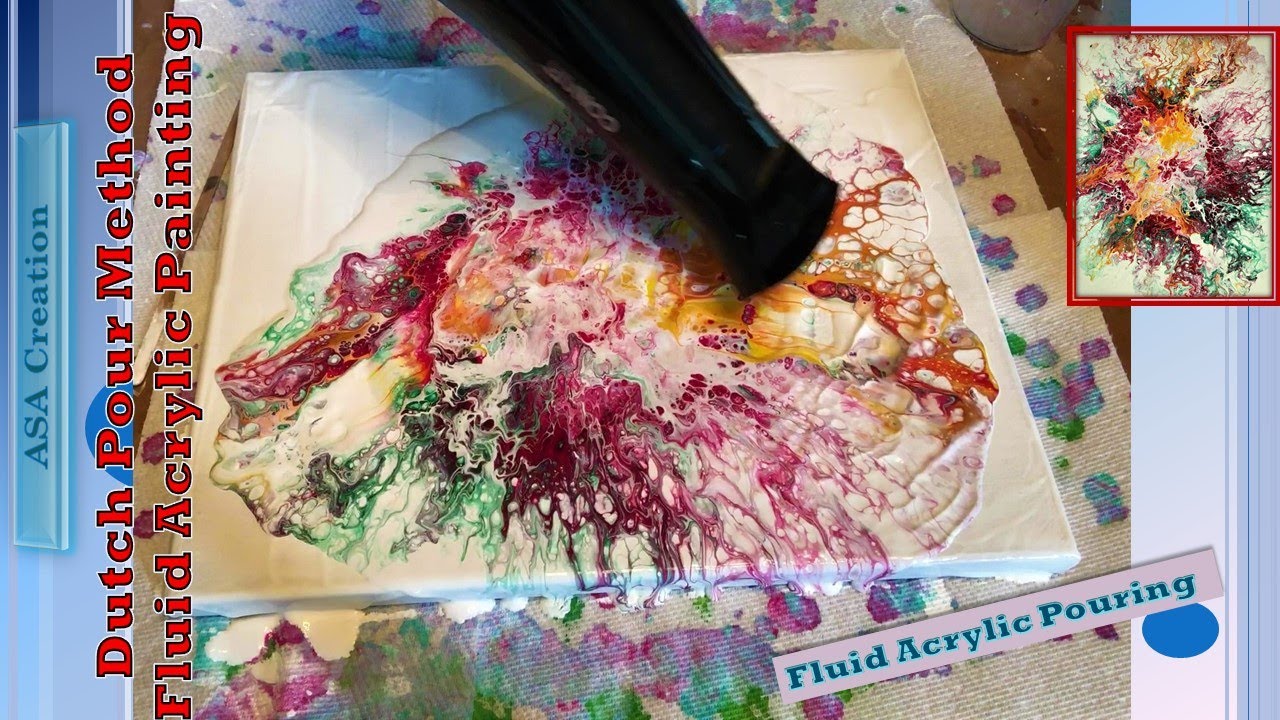 Acrylic Pour 17: Dutch Pour Method Fluid Acrylic Painting_Fall Colors ...