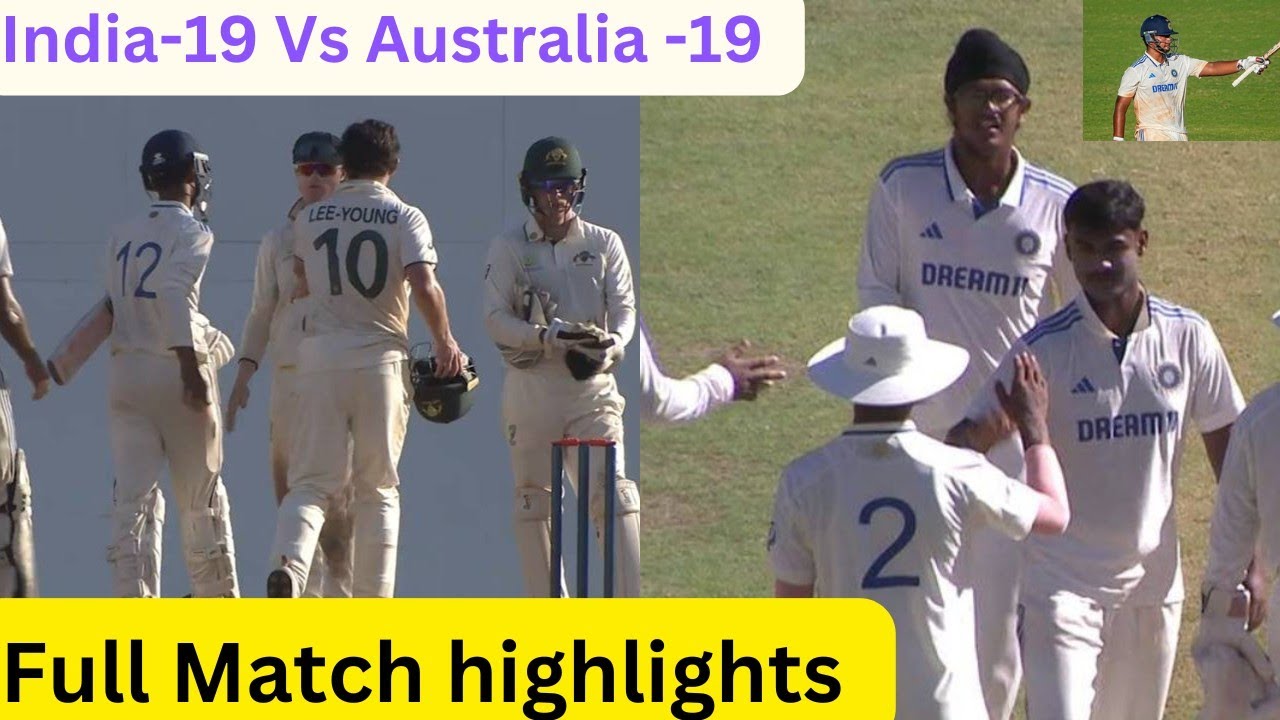 India U19 Vs Australia U19: 1st Multi - Day Match, Full Match highlights 🏆 - YouTube