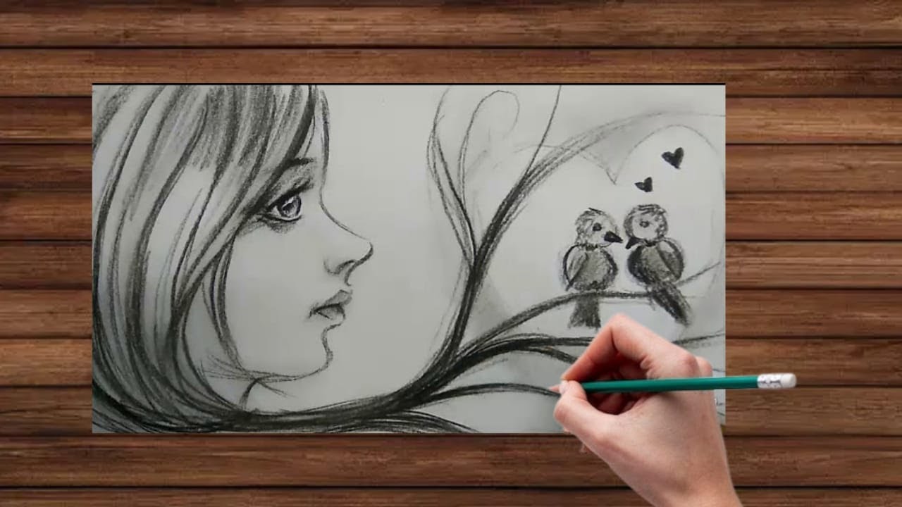 Drawing tutorial || How to draw a girl || Pencil sketch || Face Drawing ...