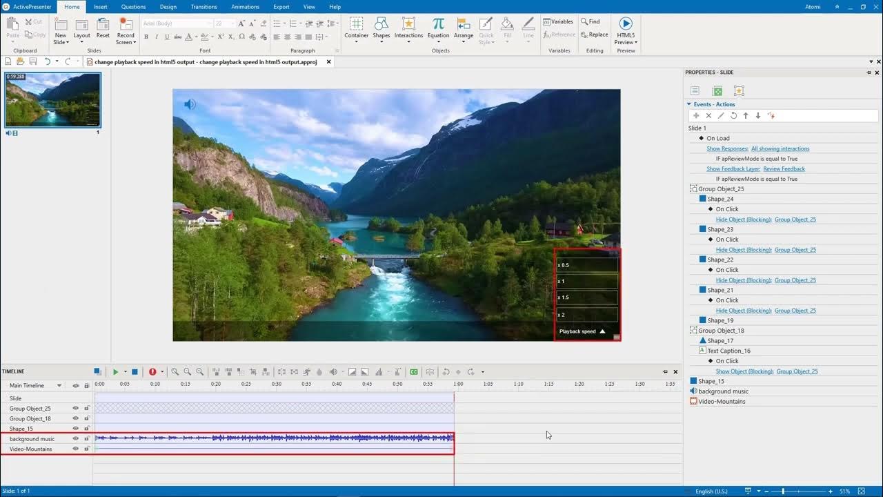 How to Change Video/Audio Playback Speed in HTML5 Output ...