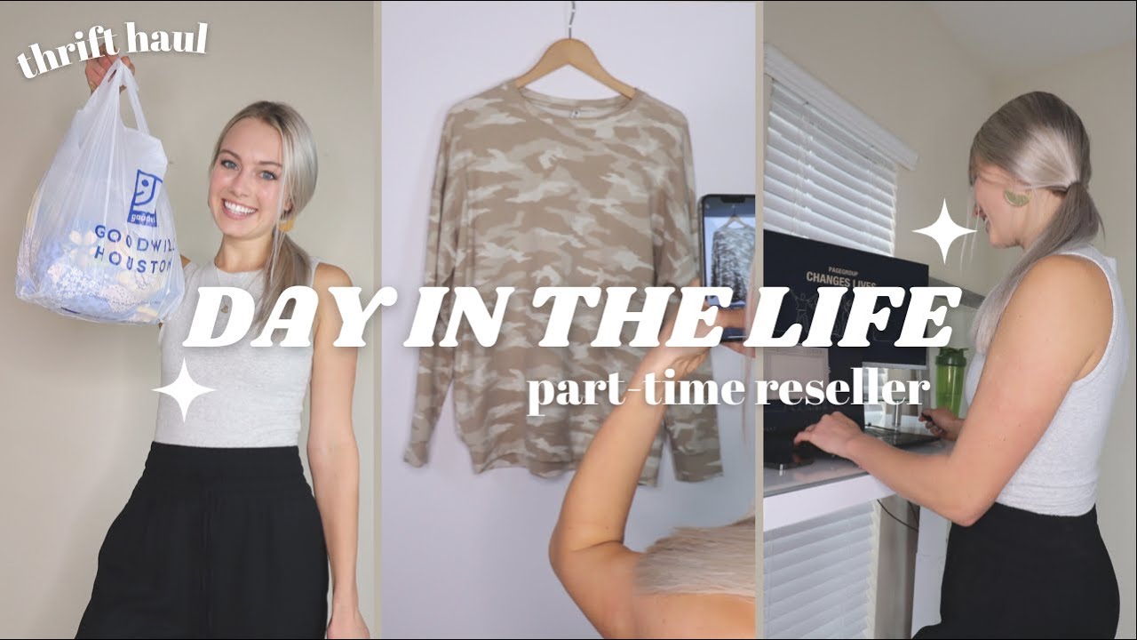 Day In The Life + Thrift Haul | Work Full Time & Resell Part-Time - YouTube