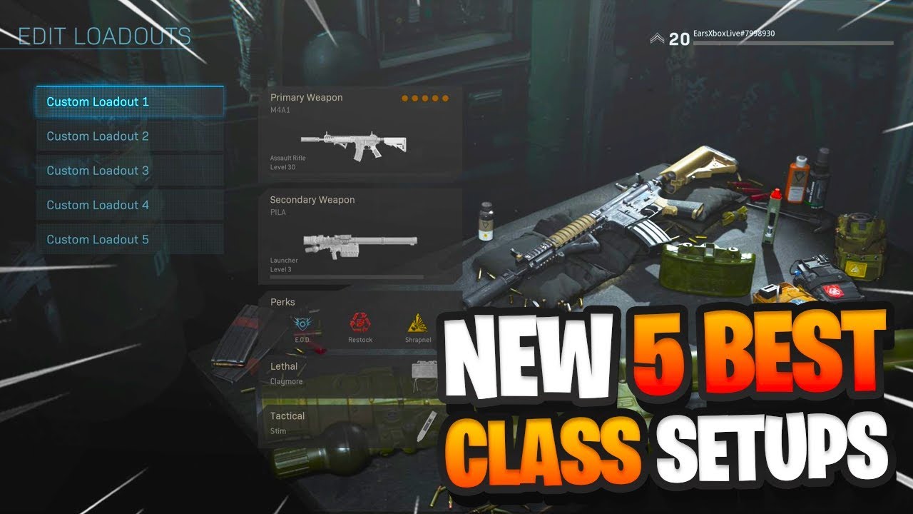 5 BEST CLASS SETUPS MODERN WARFARE! - BEST CLASS SETUP COD MW! (BEST ...