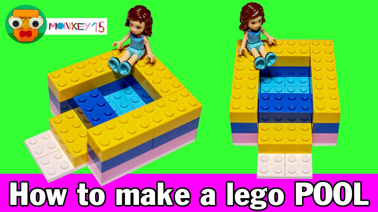 How to make a lego POOL easy step by step-LEGO classic tutorial - YouTube