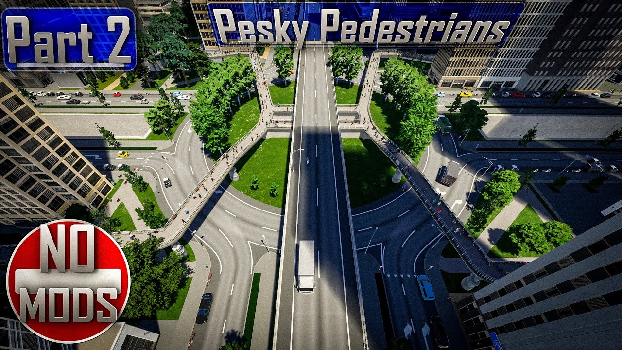 😎 The PEDESTRIAN Overpass🔥 for Your Traffic DESTROYER | Cities Skylines ...