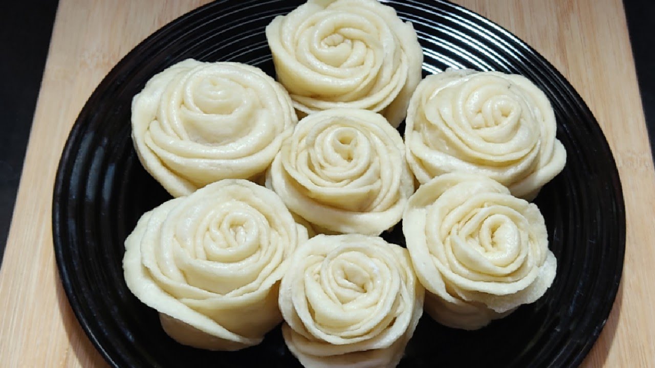 How to make Rose Buns#easy steamed buns recipe#japan Rose Bun Recipe ...