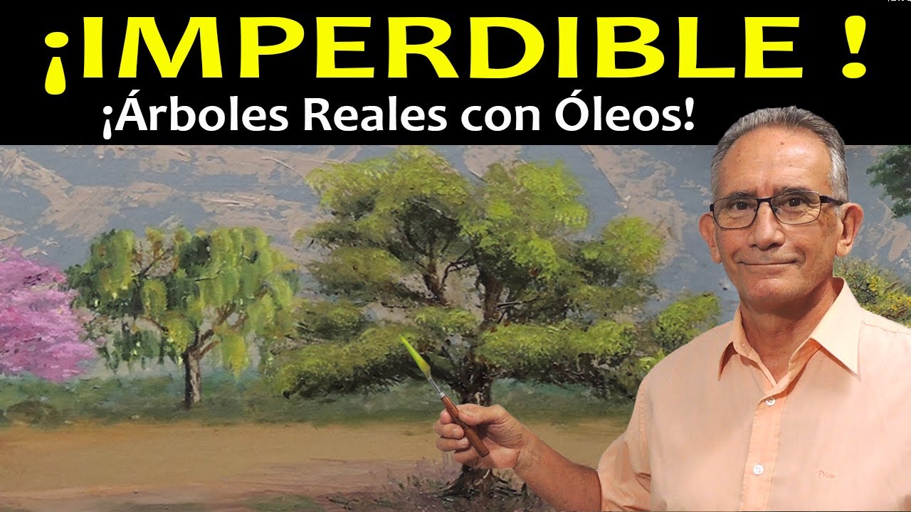 👉👉 CÓMO Pintar ÁRBOLES REALISTAS con óleo o acrílico 😲😲 - YouTube