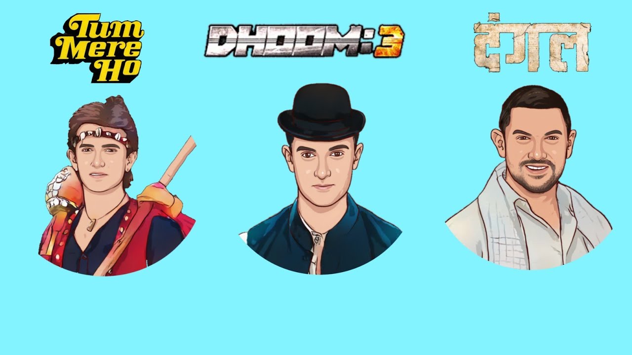 Amir Khan||bollywood journey||by RG Toon Art 👍 - YouTube