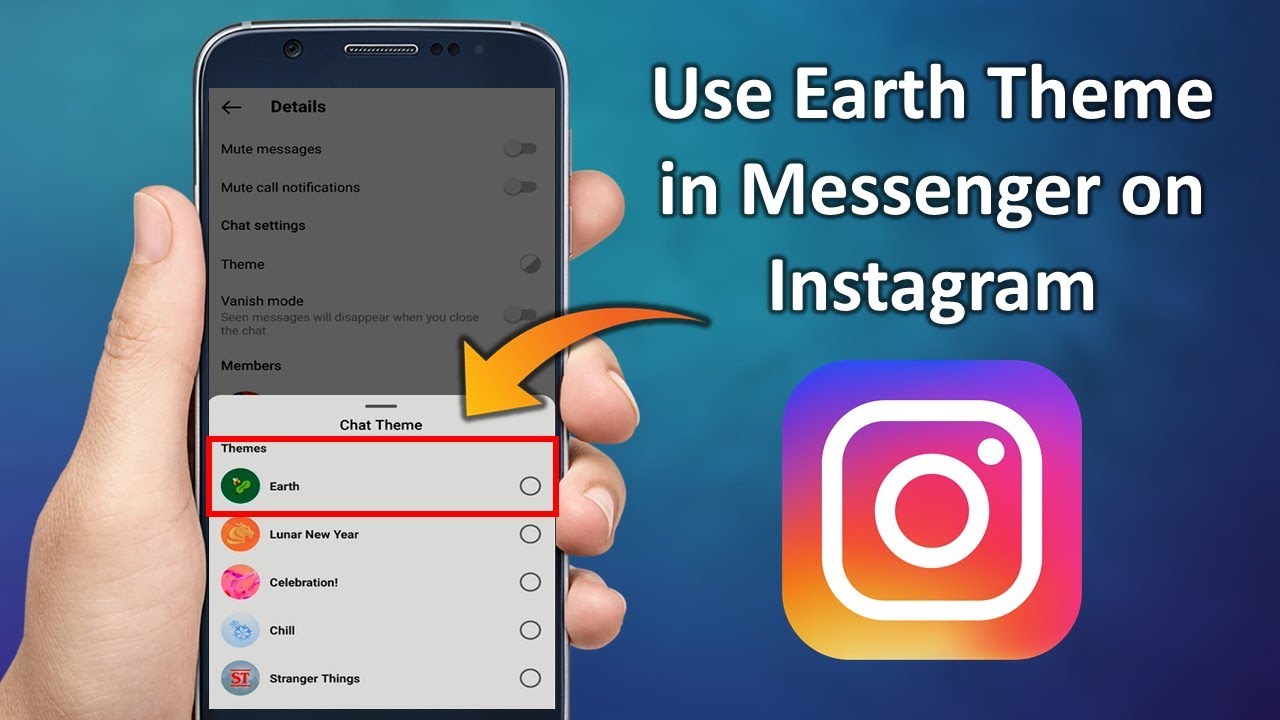 How to Use Earth Chat Theme on Messenger in Instagram - YouTube