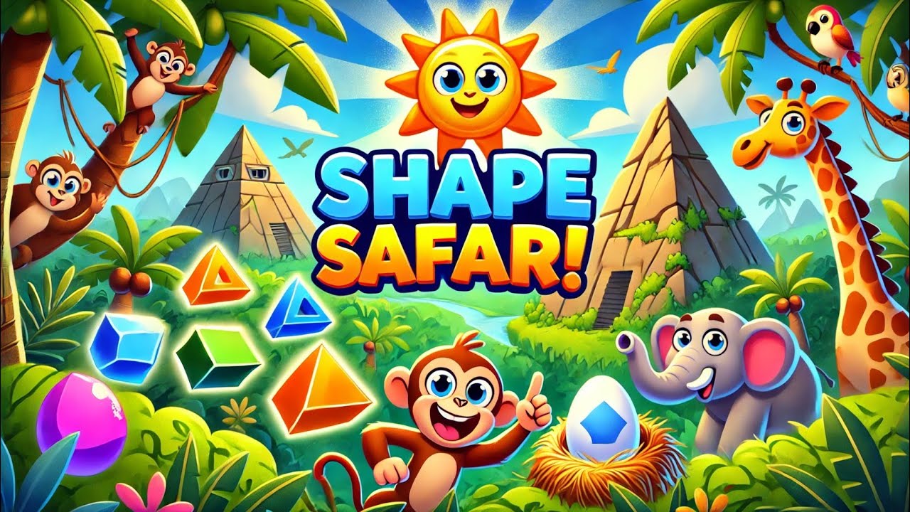 Shape Safari! 🔺 Learning Shapes for Kids! Circle, Square, Triangle ...