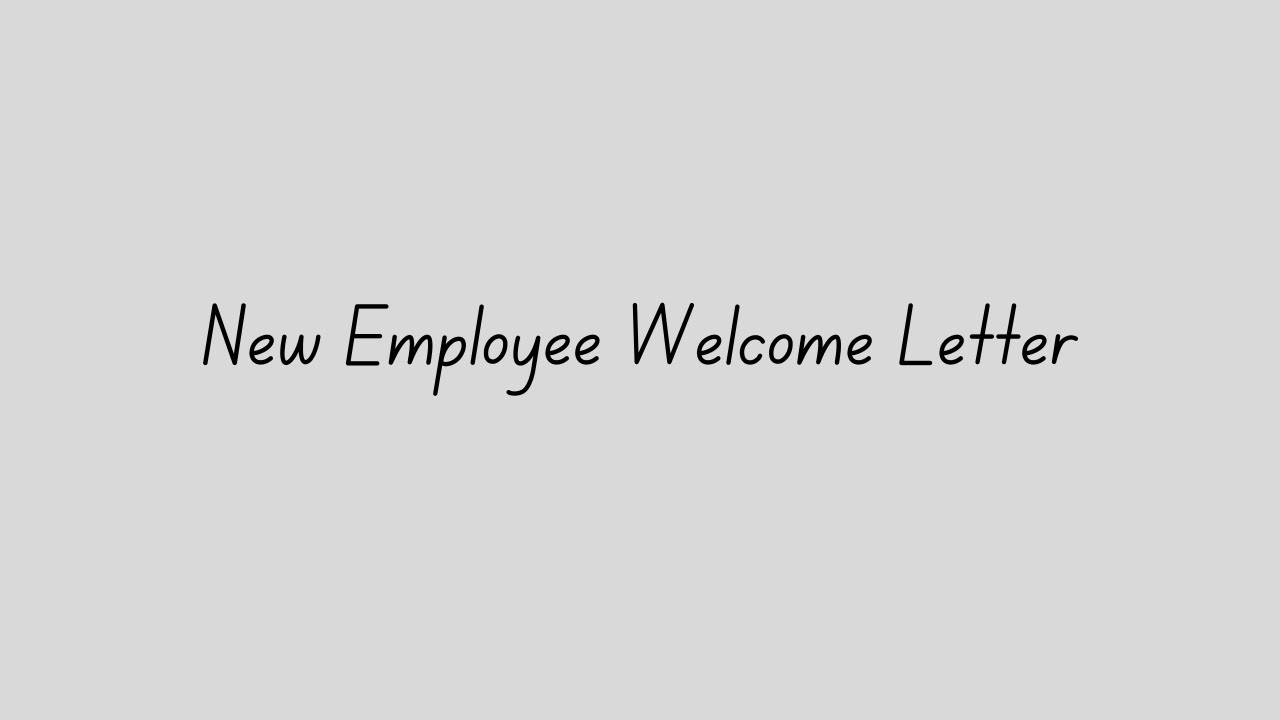 New Employee Welcome Letter New Hire Welcome Letter | ProBizTemplates