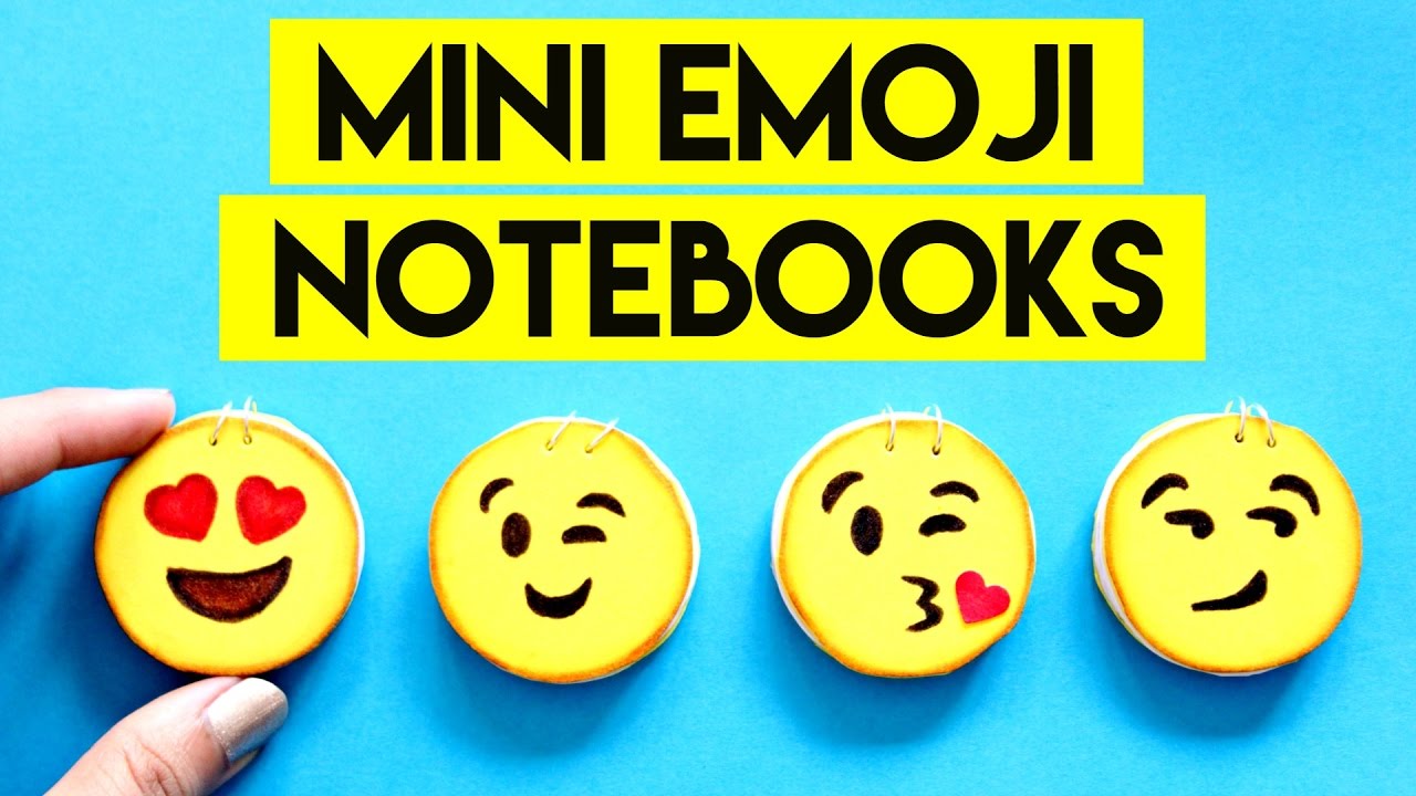 DIY | EASY MINI EMOJI NOTEBOOKS TUTORIAL - Emoji Back To School ...